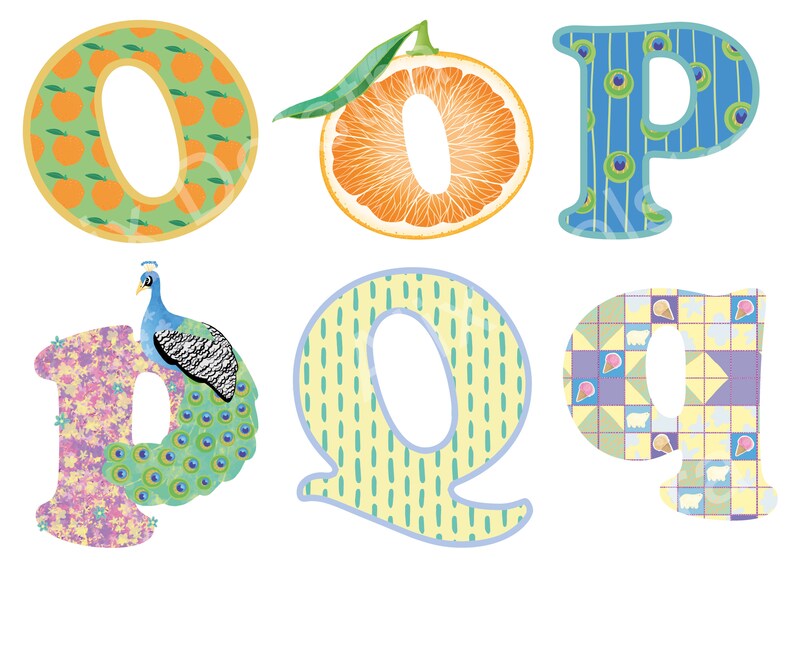 A to Z PNG Alphabet Clip Art Set, Educational, Decorative, Digital ...