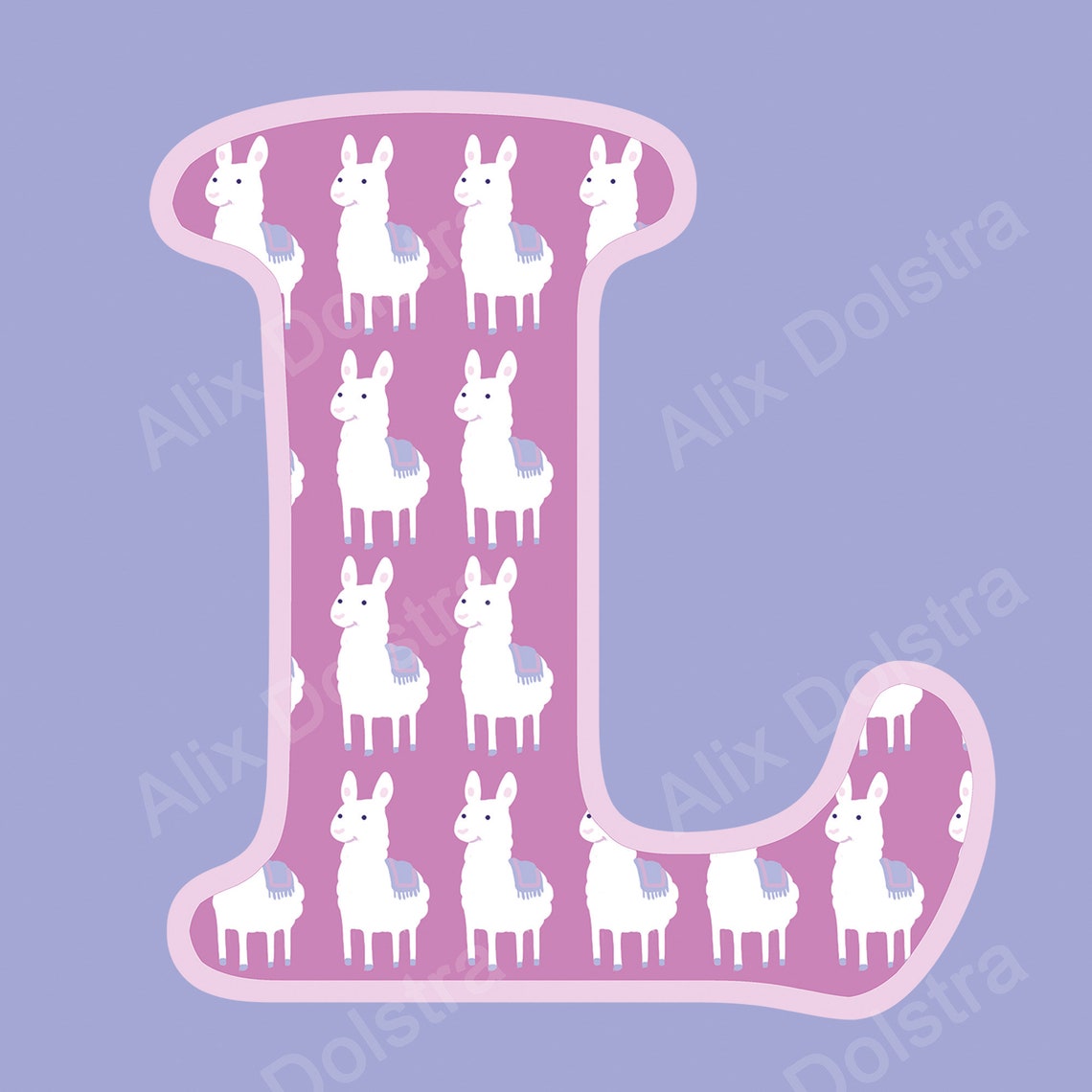 L is for Llama, PNG Clip Art Set, Digital Download, Learning for Kids ...