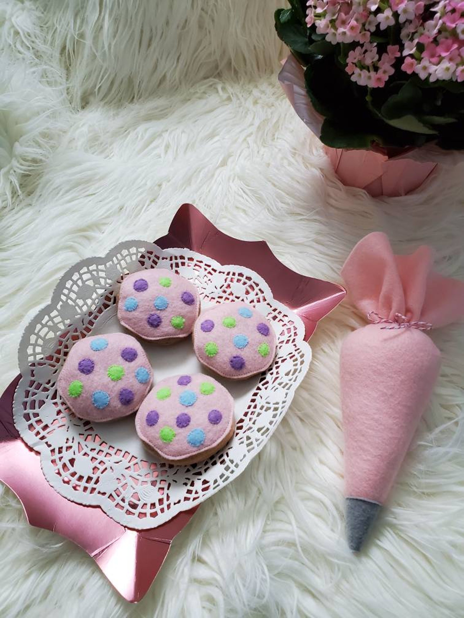 Felt piping bags felt baking set felt food pretend bakery | Etsy