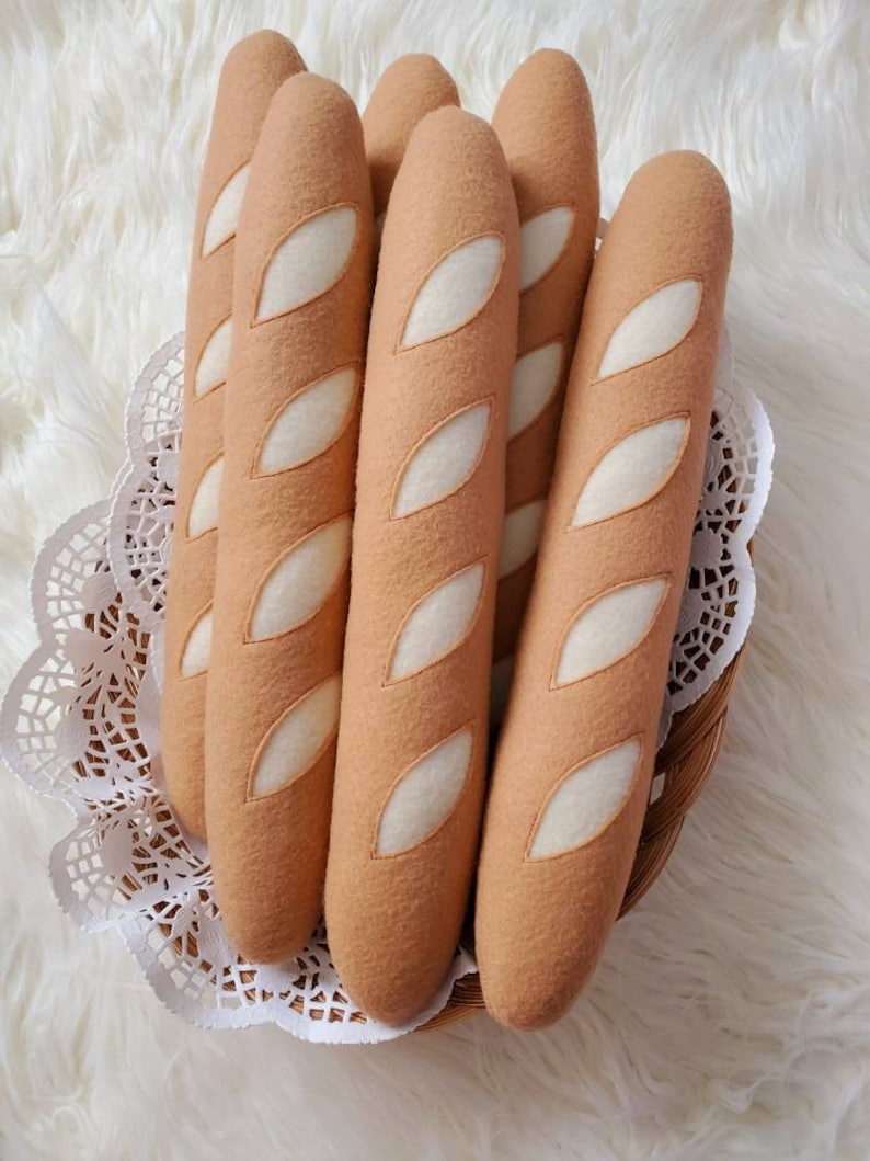 Felt Baguettes, Felt Bread . Pretend Play Bread - Etsy