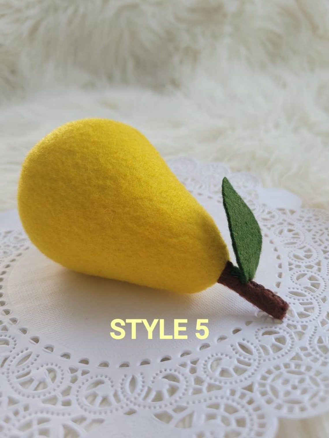 Felt Pear Felt Fruits Felt Food Pretend Play Fruits Fake - Etsy