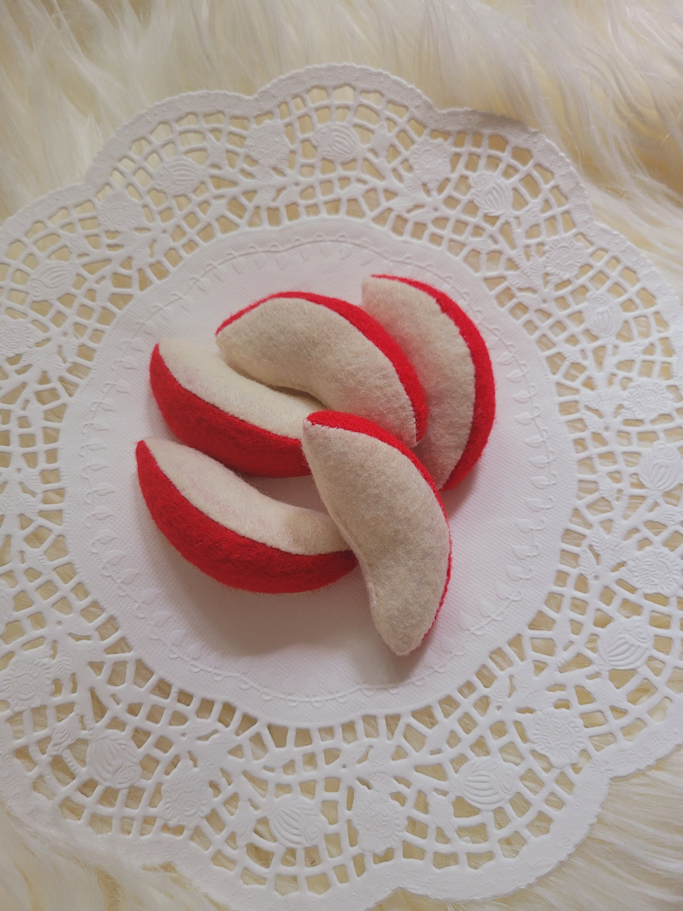 Felt Apple Slices Felt Food Felt Fruits Felt Desert - Etsy