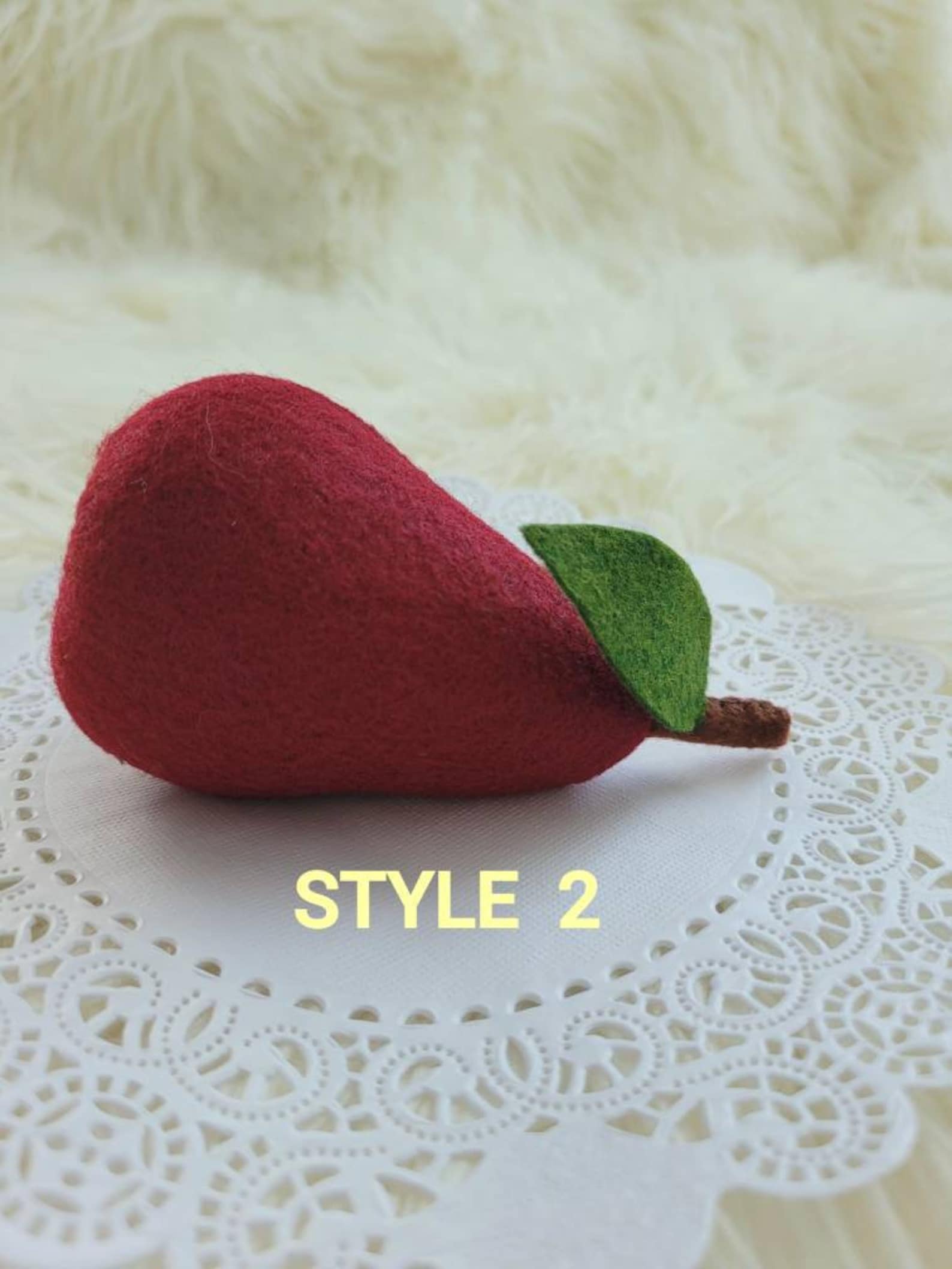 Felt Pear Felt Fruits Felt Food Pretend Play Fruits Fake - Etsy