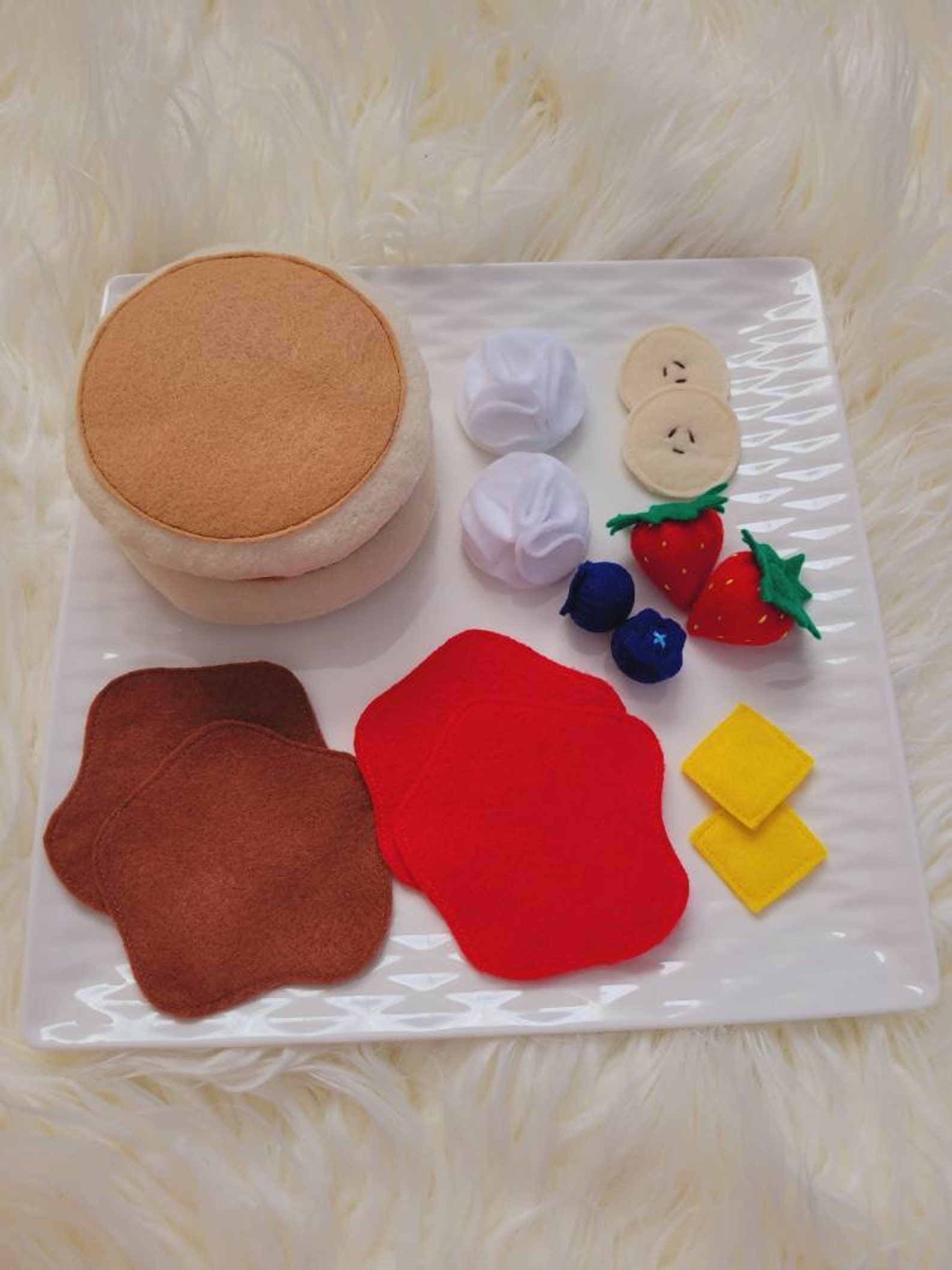 Felt Pancakes, Felt Breakfast Set, Felt Pancake Stack, Felt Food ...
