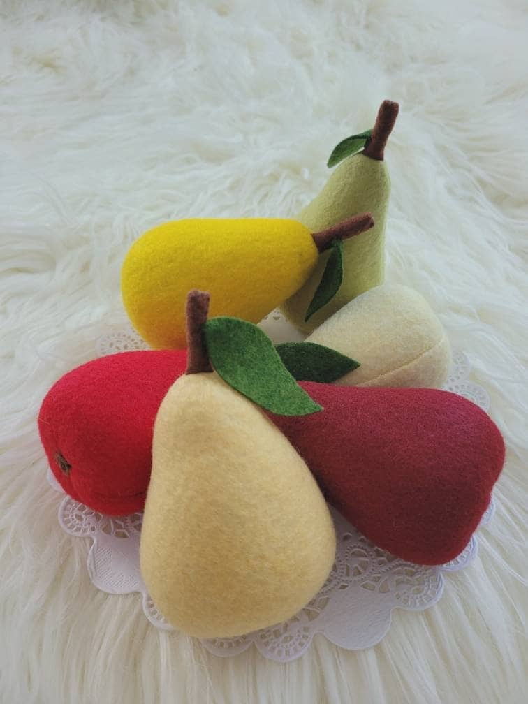 Felt Pear Felt Fruits Felt Food Pretend Play Fruits Fake - Etsy