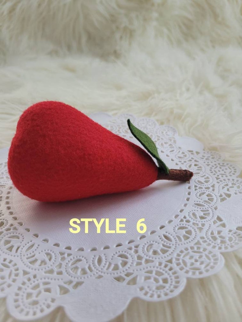 Felt Pear Felt Fruits Felt Food Pretend Play Fruits Fake - Etsy