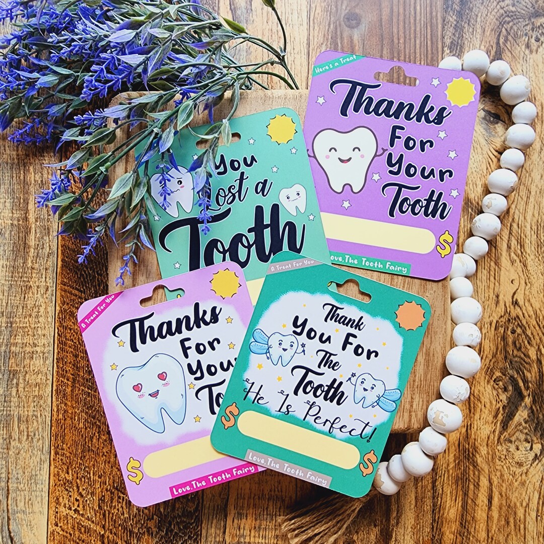 Tooth Fairy Thank You Card , Customized Tooth Fairy Money Card - Etsy