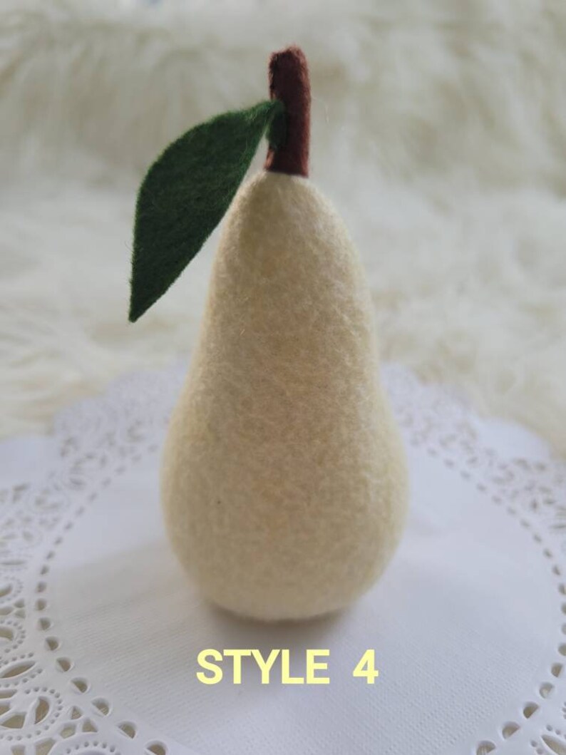 Felt Pear Felt Fruits Felt Food Pretend Play Fruits Fake - Etsy