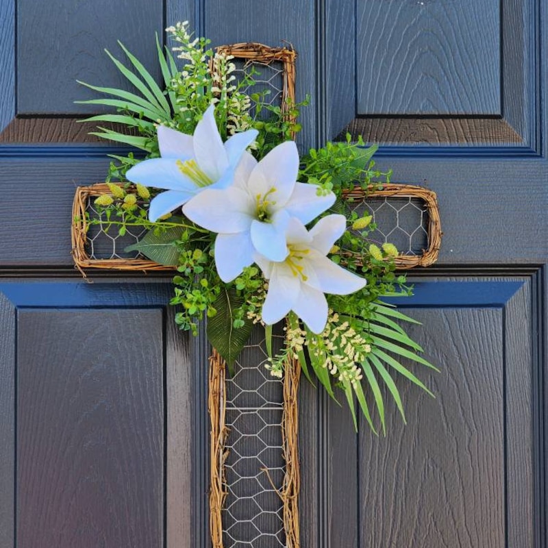 Religious Easter Wreath - Etsy
