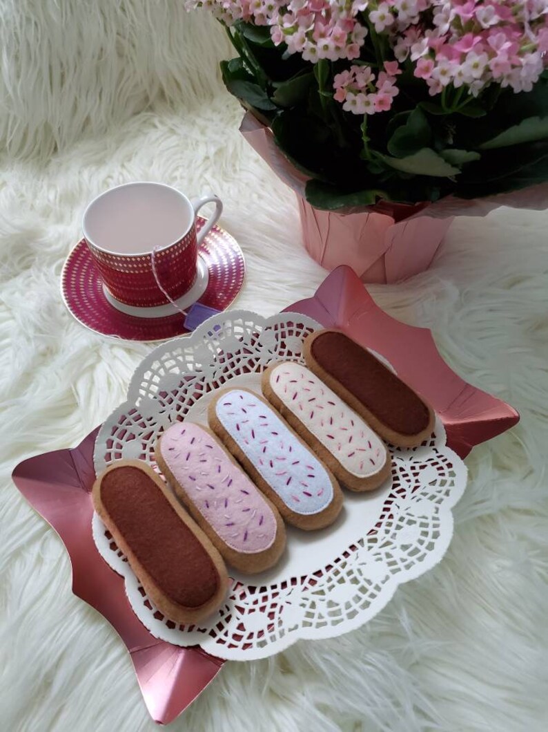 Felt Cookies,( Set of 3) Felt Food, Felt Desert, Pretend Food, Tea ...