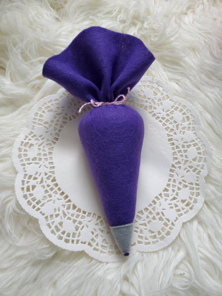 Felt piping bags felt baking set felt food pretend bakery | Etsy