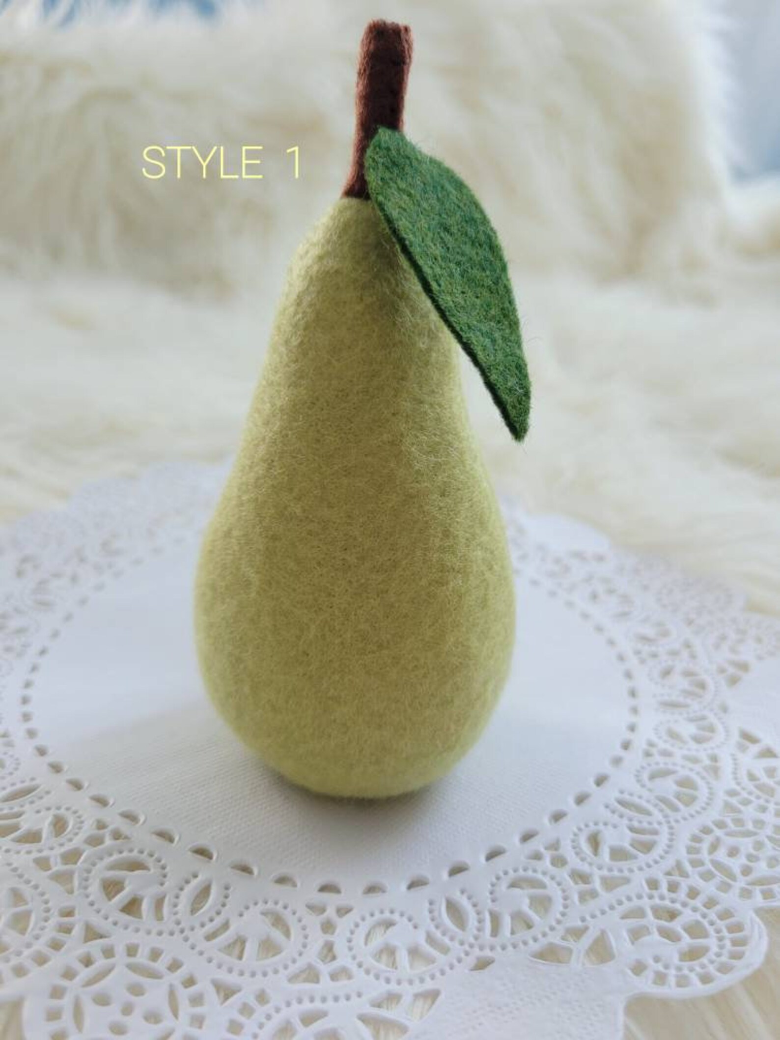 Felt Pear Felt Fruits Felt Food Pretend Play Fruits Fake - Etsy