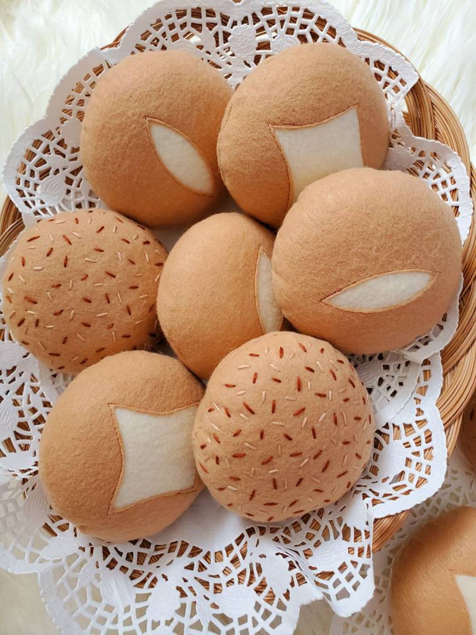 Felt buns felt bread felt food pretend bakery | Etsy