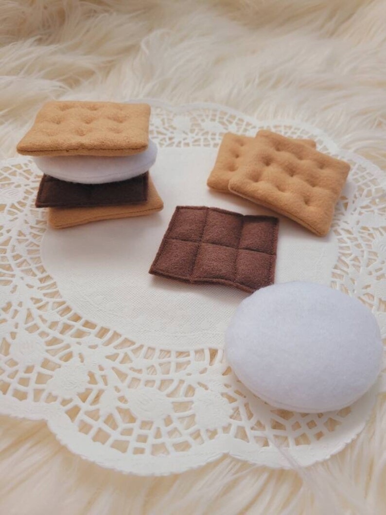 Felt S'mores Set of 2 Felt Food Felt Camping Food - Etsy