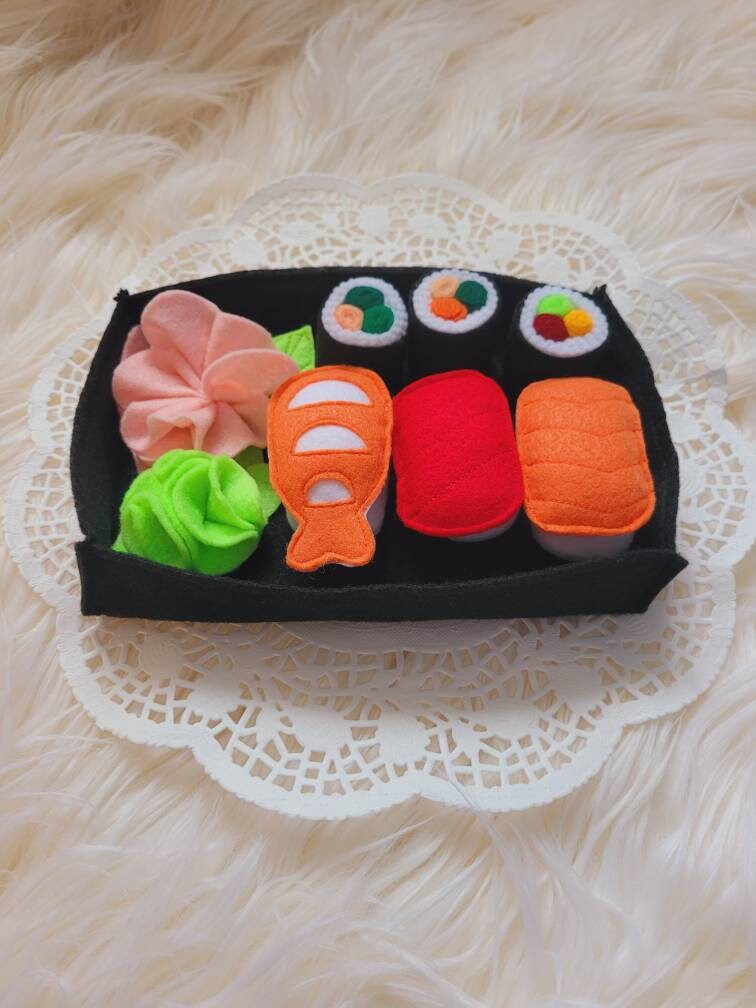 Felt sushi set felt food | Etsy