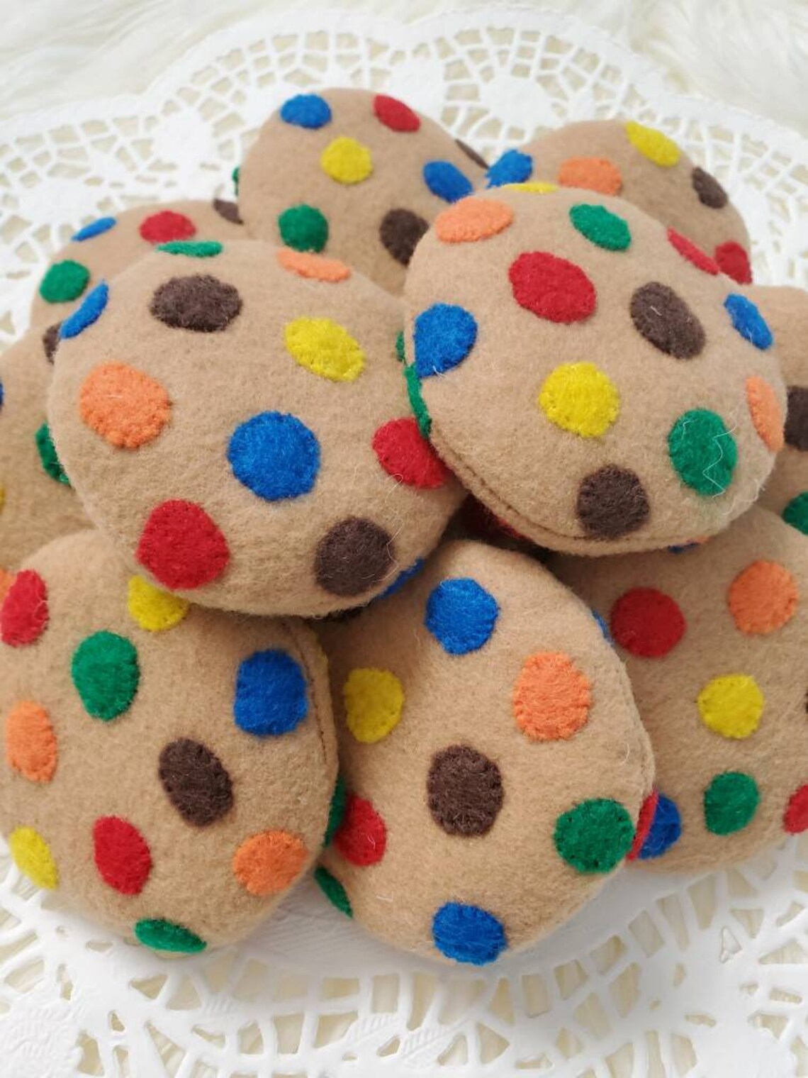 Felt cookiesFelt food m&m felt cookies pretend food cookies | Etsy
