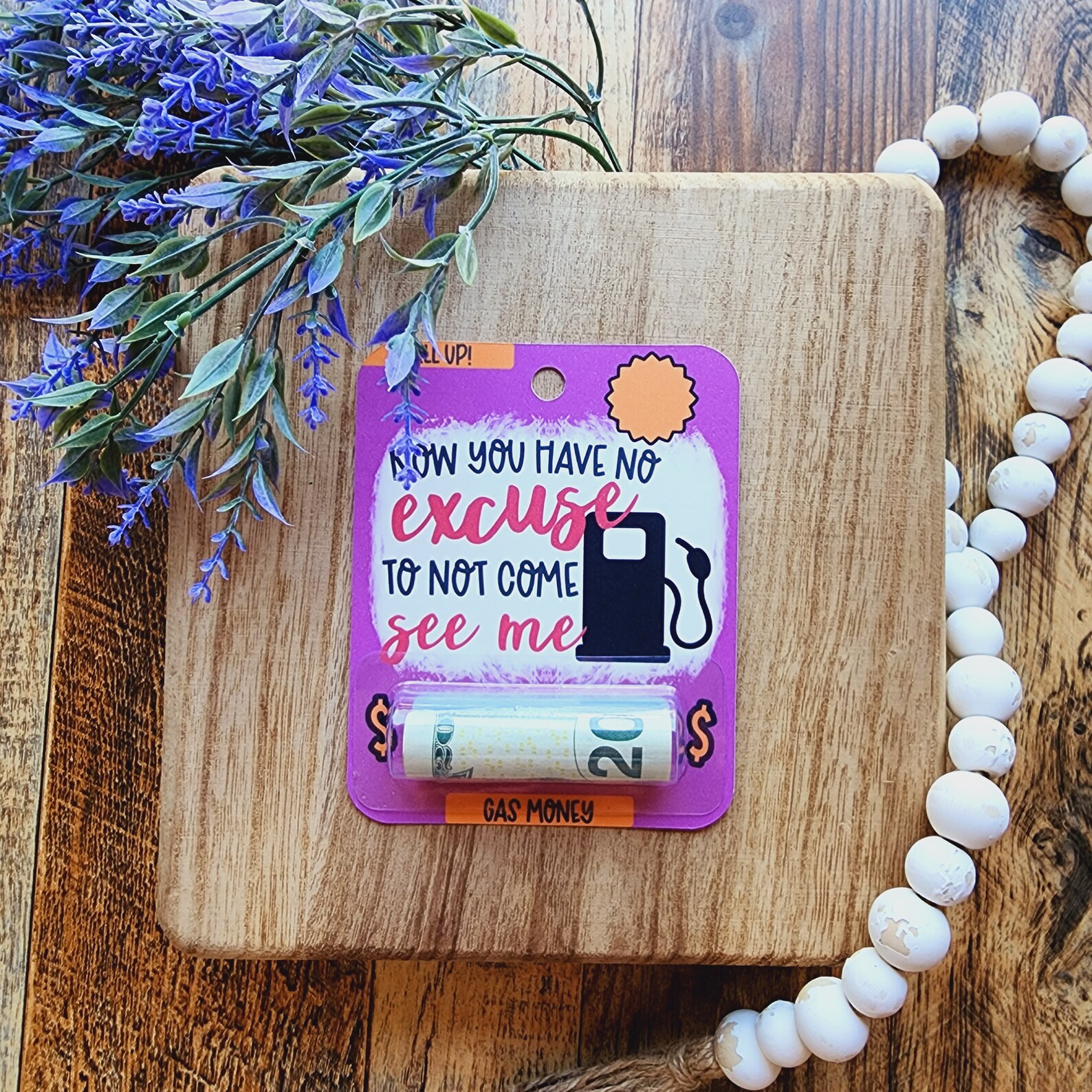 Gas Money Card , Customized Gift Money Card - Etsy