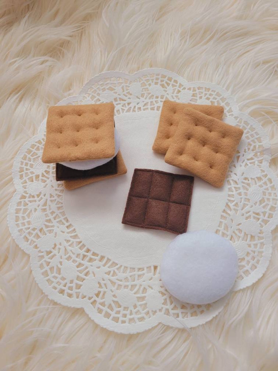 Felt S'mores ( Set of 2), Felt Food , Felt Camping Food, Felt Chocolate ...