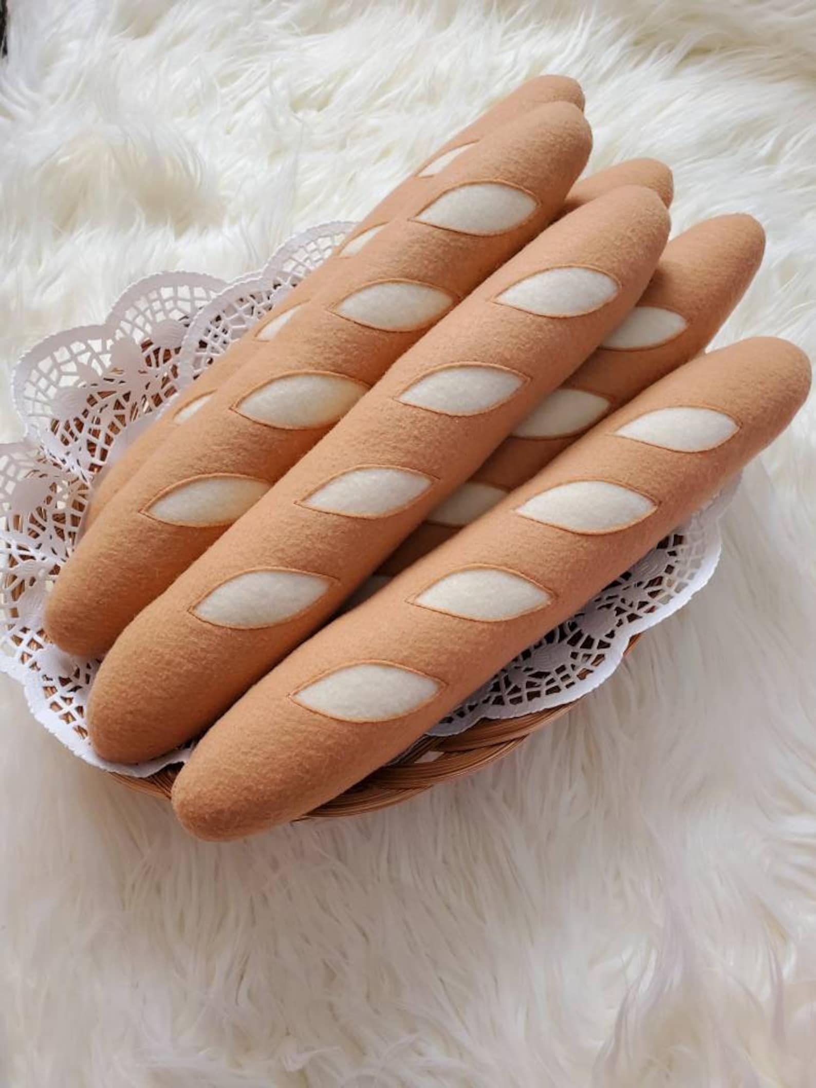 Felt Baguettes, Felt Bread . Pretend Play Bread - Etsy