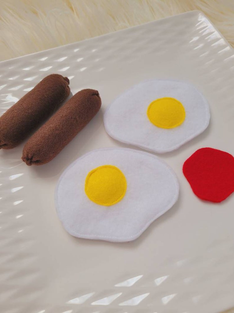 Felt Breakfast Set Felt Food Felt Eggs Felt Sausage | Etsy