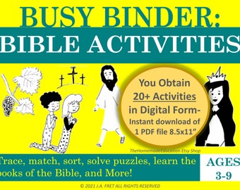 Bible Busy Binder Busy Book Activity Binder Abraham & Sarah - Etsy