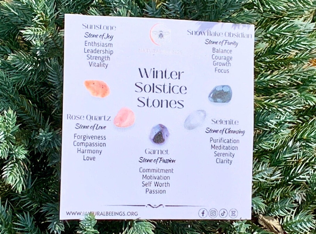 Winter Solstice Stones / Seasonal Crystal Healing Set / Holiday Gift - Etsy
