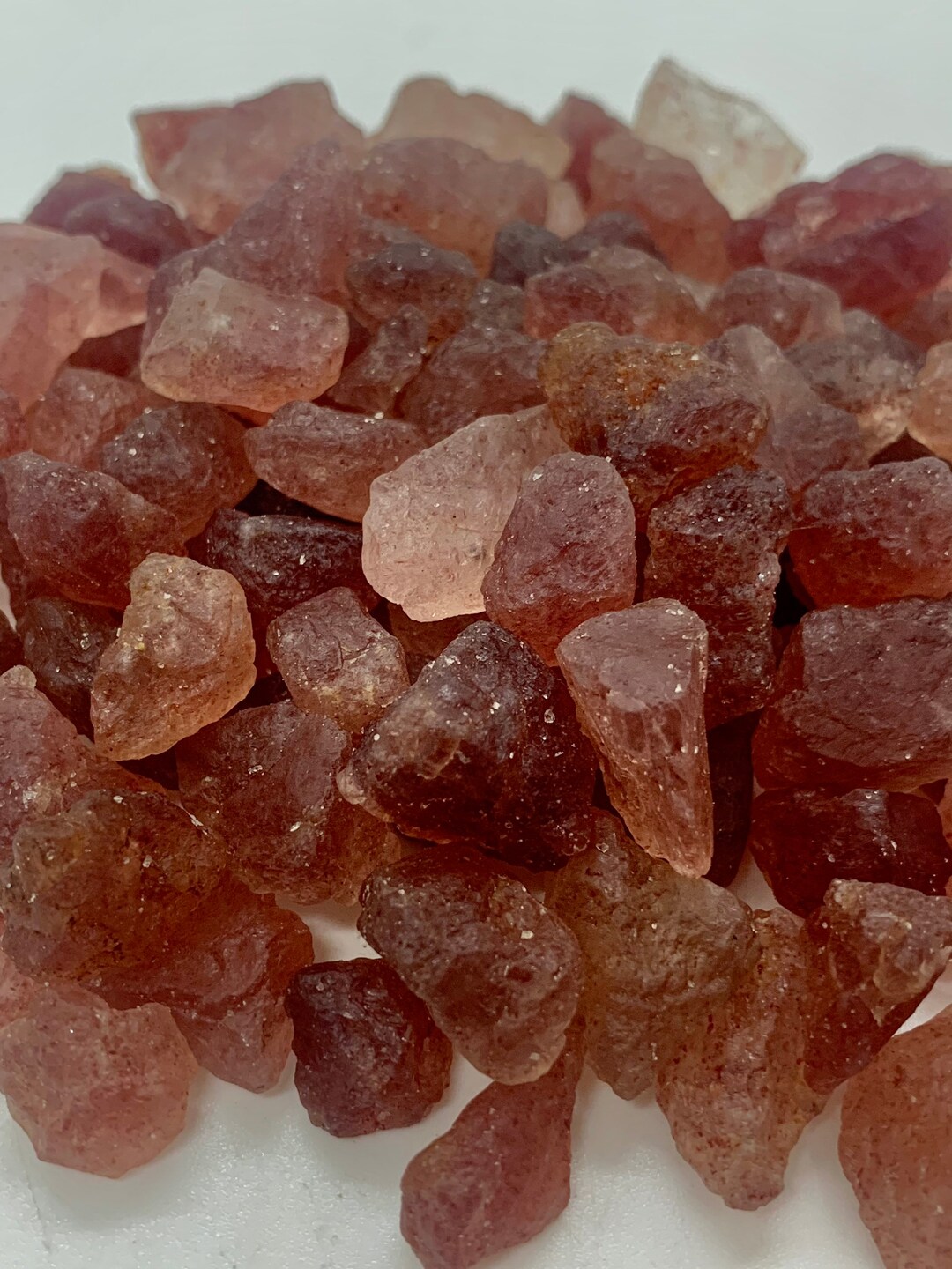 Strawberry Quartz Rough Raw Natural Stones Crystal Gemstones - Etsy