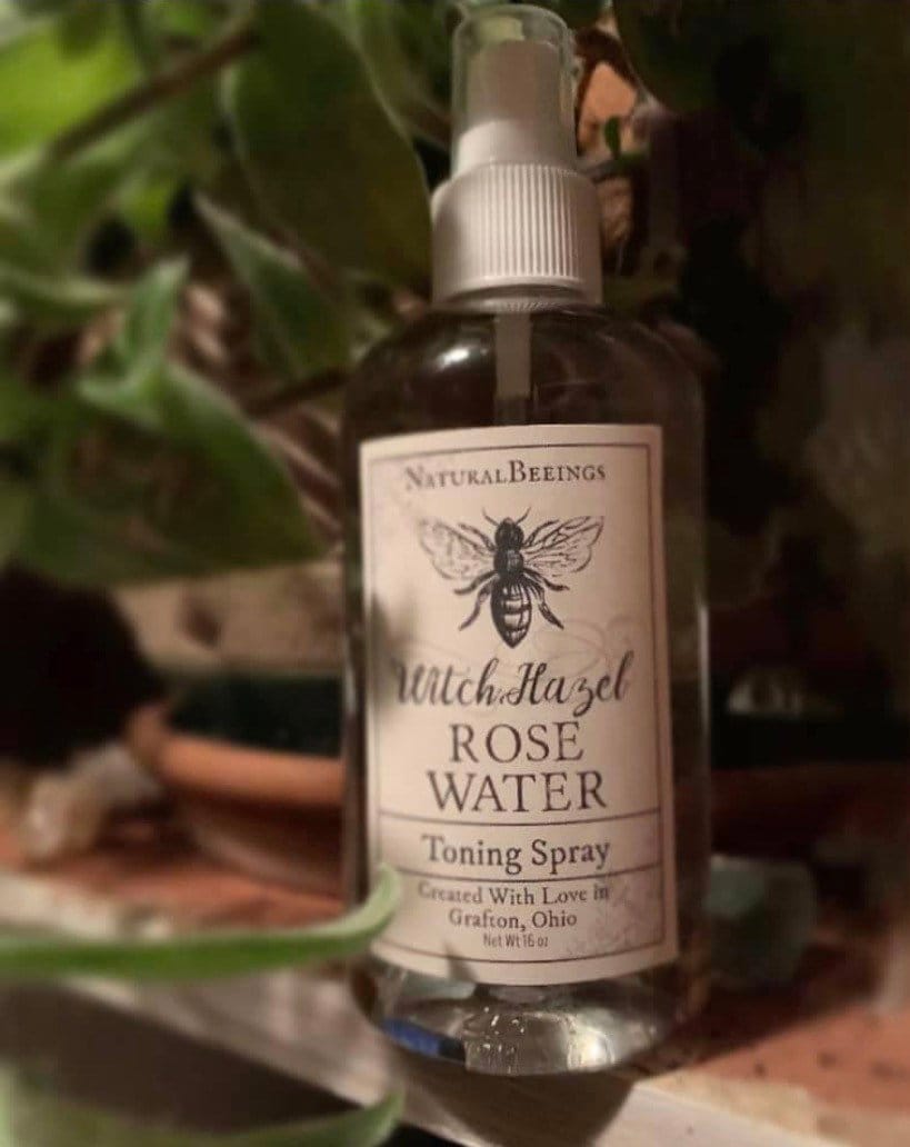 Witch Hazel Rose Water Toning Spray Gemstone Elixir and - Etsy