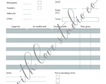 Chemo Journal Printable - Etsy