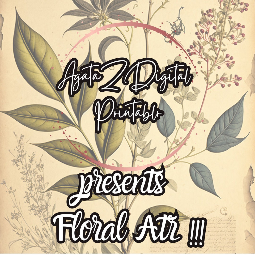 1 Printable Paper Flower Background Vintage Floral Art Floral Floral ...