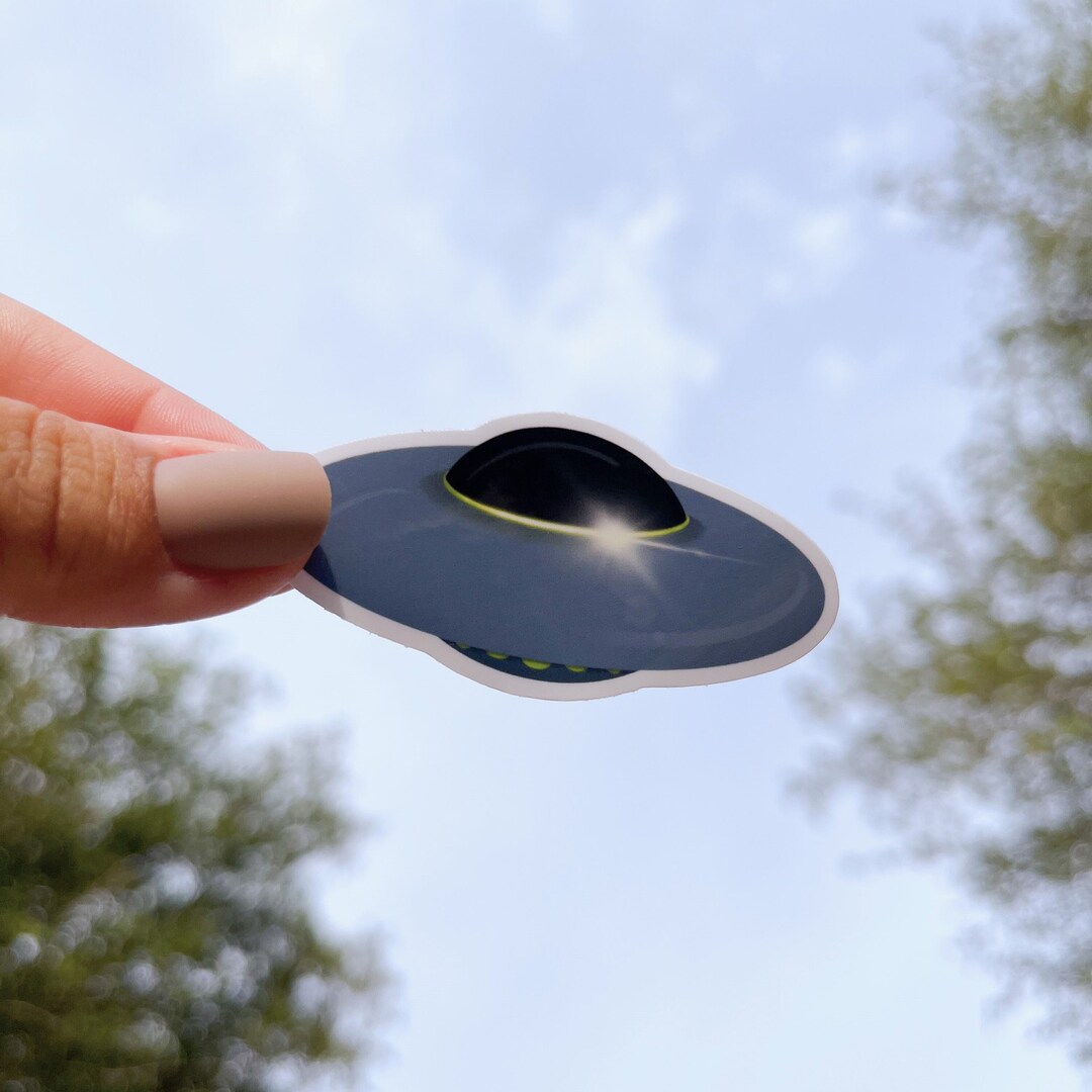 UFO Waterproof Vinyl Sticker, Alien Sticker, UAP, Spaceship Sticker ...