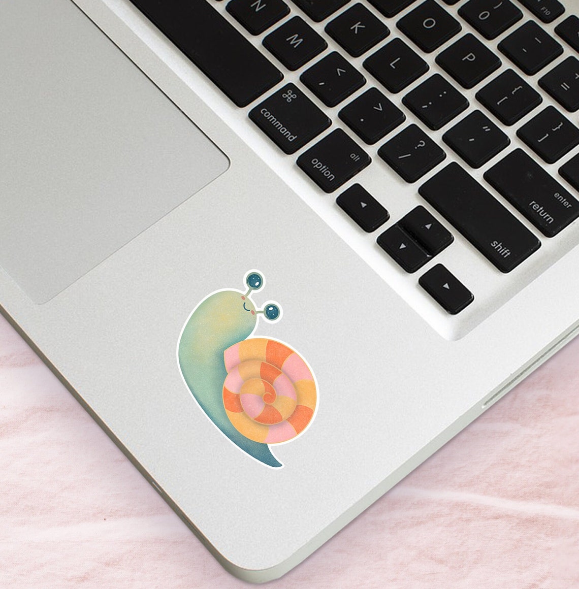 Cute Snail Vinyl Waterproof Sticker, Cute Animal Sticker, Funny Snail ...