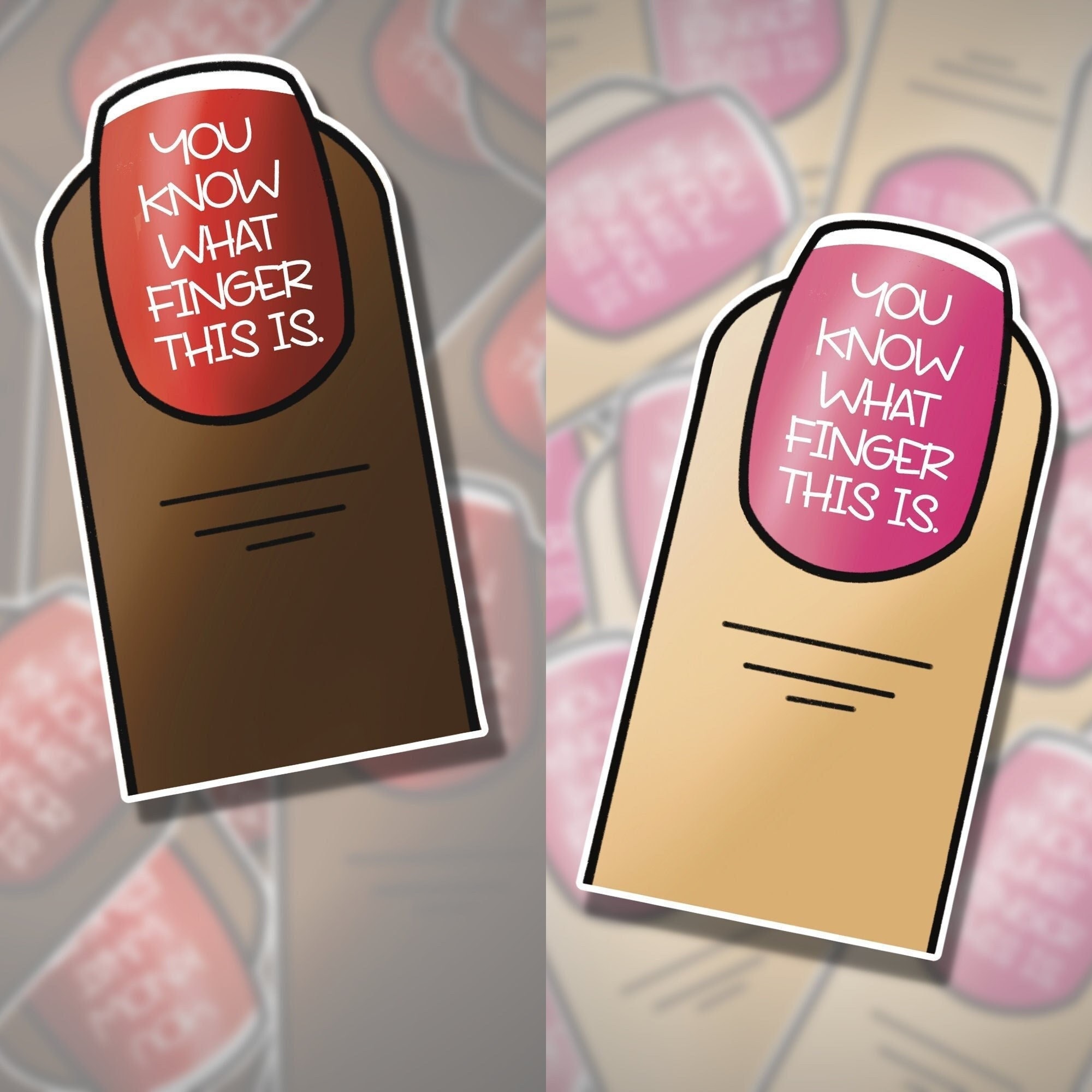 You Know What Finger This is Sticker, Waterproof Vinyl Sticker ...