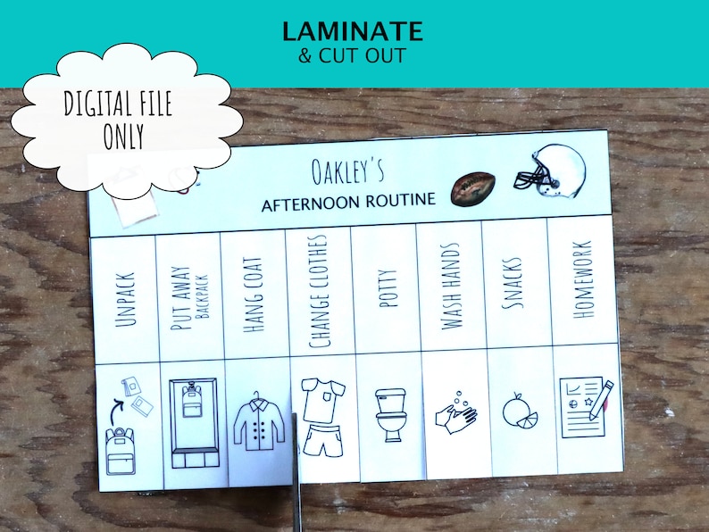 Morning Routine Printable Chart for Boys and Girls With Pictures ...
