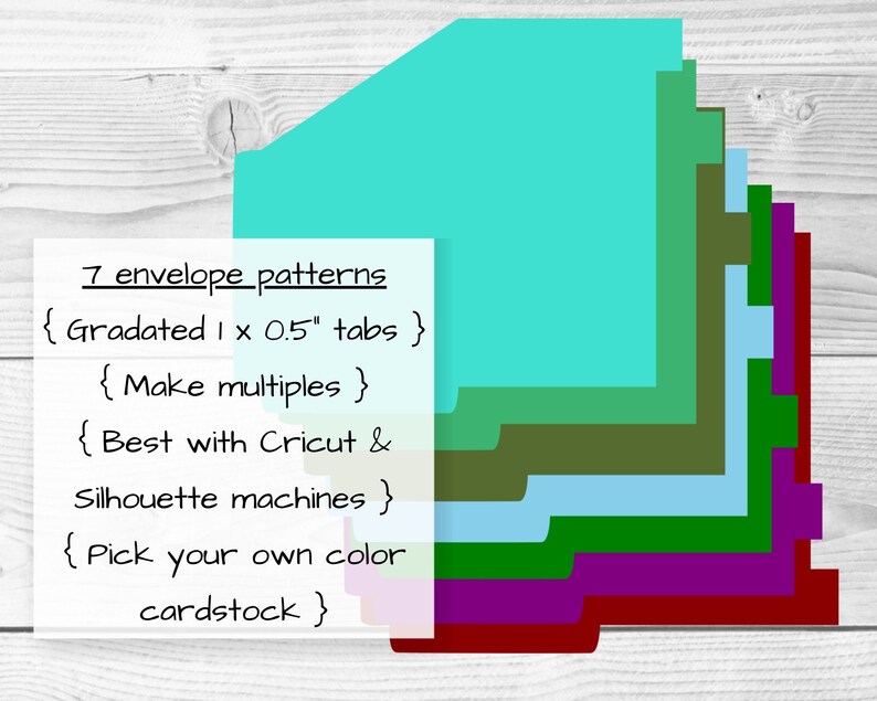 Cash Envelopes SVG Bundle For Cricut Budget Envelope Etsy