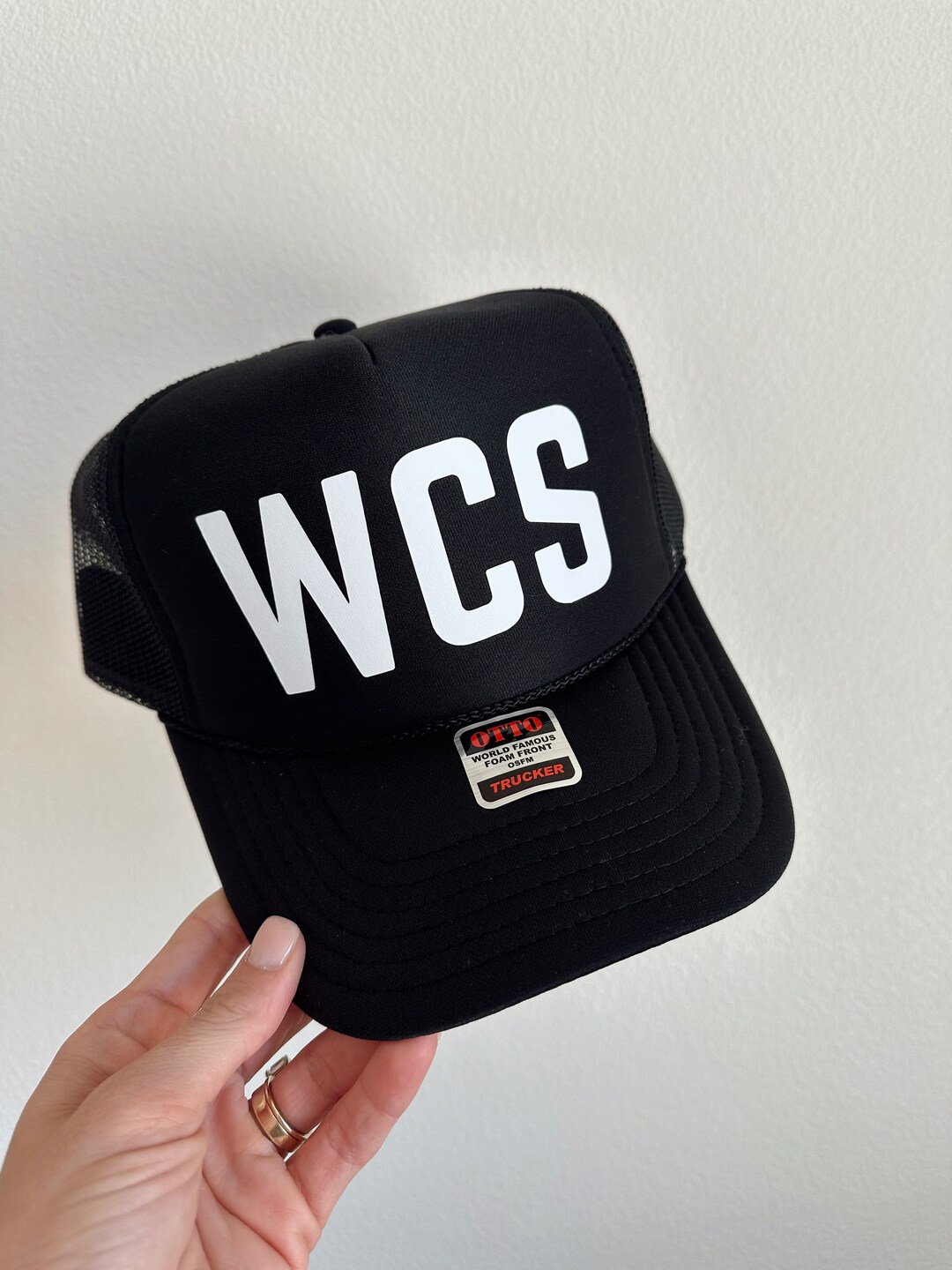 School Spirit Trucker Hat Initial Hat Foam Mesh Trucker Cap - Etsy