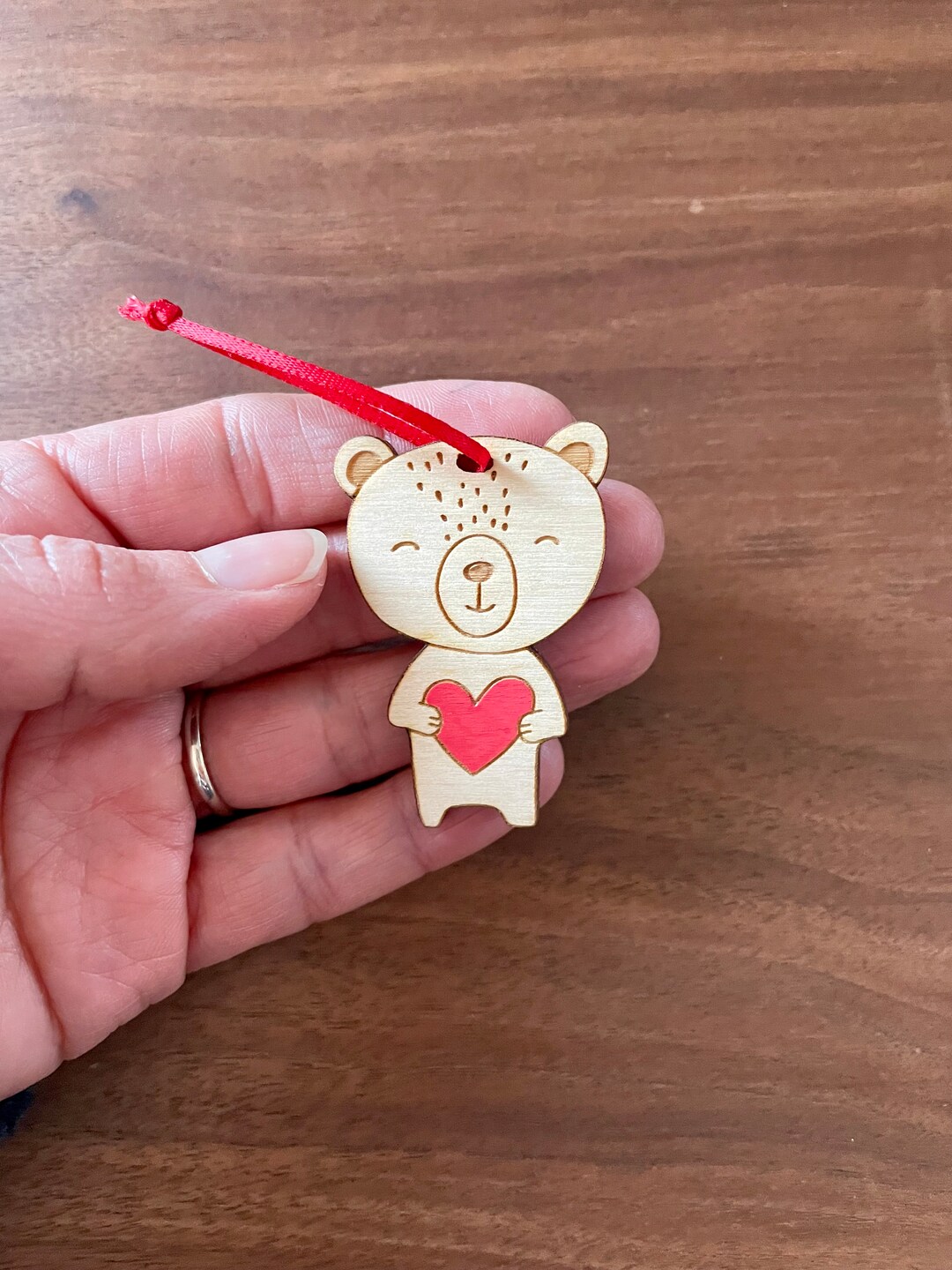 Beary Loved--bear With Heart Package Tie, Gift Tag for Friends or Love ...