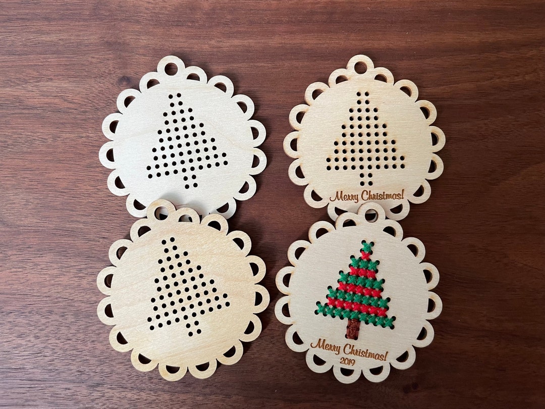 Crafty Christmas Cross-stitch Tree Ornament Kit (individual Ornaments ...