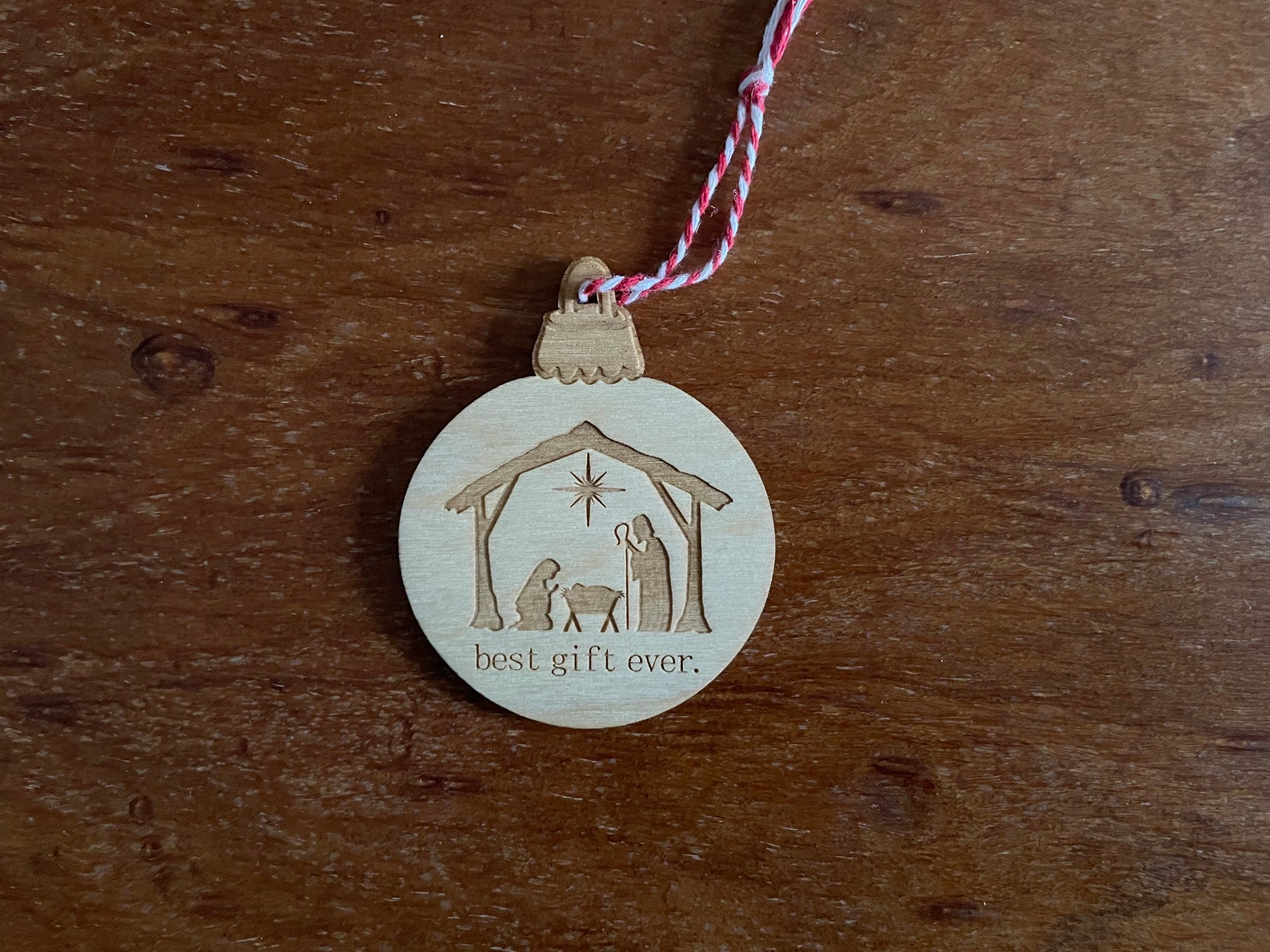 Engraved Christmas Nativity Bulb Ornament Gift Bundle or in - Etsy