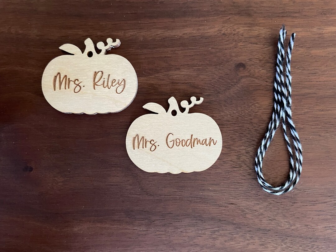 Personalized Pumpkin Gift Tags for Teacher, Pastor, Staff Appreciation ...