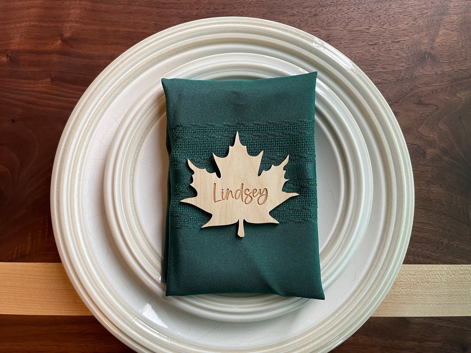 Personalized Leaf Name Card or Tag for Thanksgiving, Friendsgiving ...