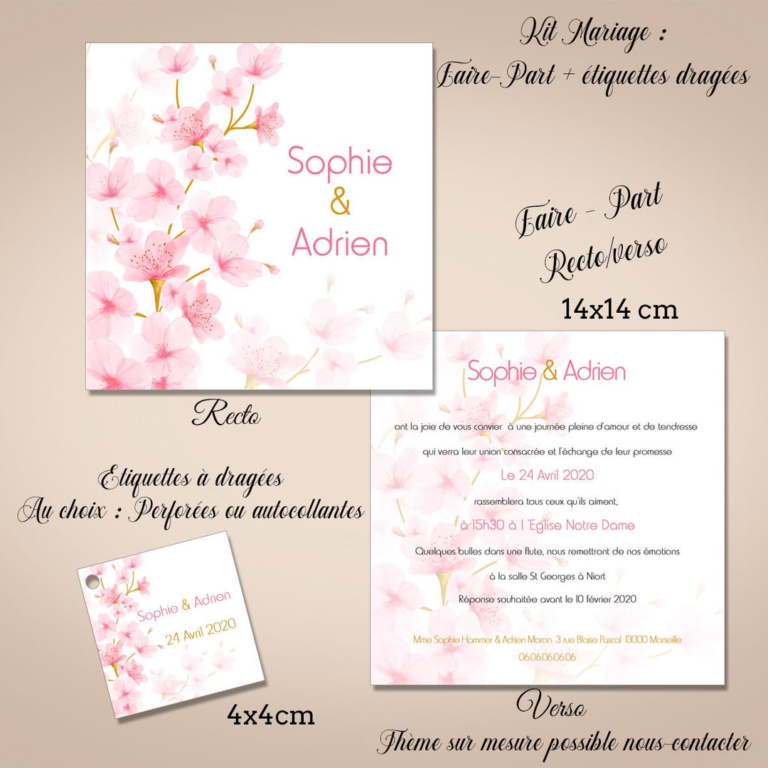 Personalized Wedding Invitation Kit and Perforated or - Etsy