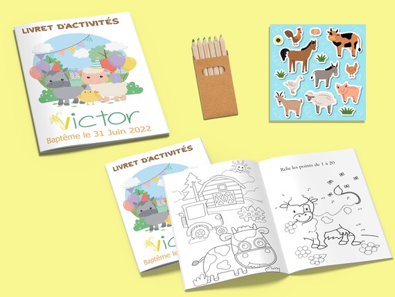 Livret de coloriage et activités enfants thème La Ferme avec - Etsy France