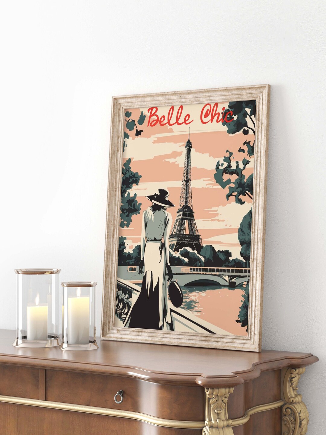 Poster Vintage Poster Paris Eiffel Tower, Paris Eiffel Tower Vintage ...