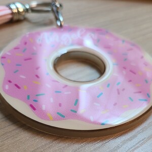 PERSONALIZED DONUT KEYCHAIN | Donut | Keychain | Gift for Her | Donut ...