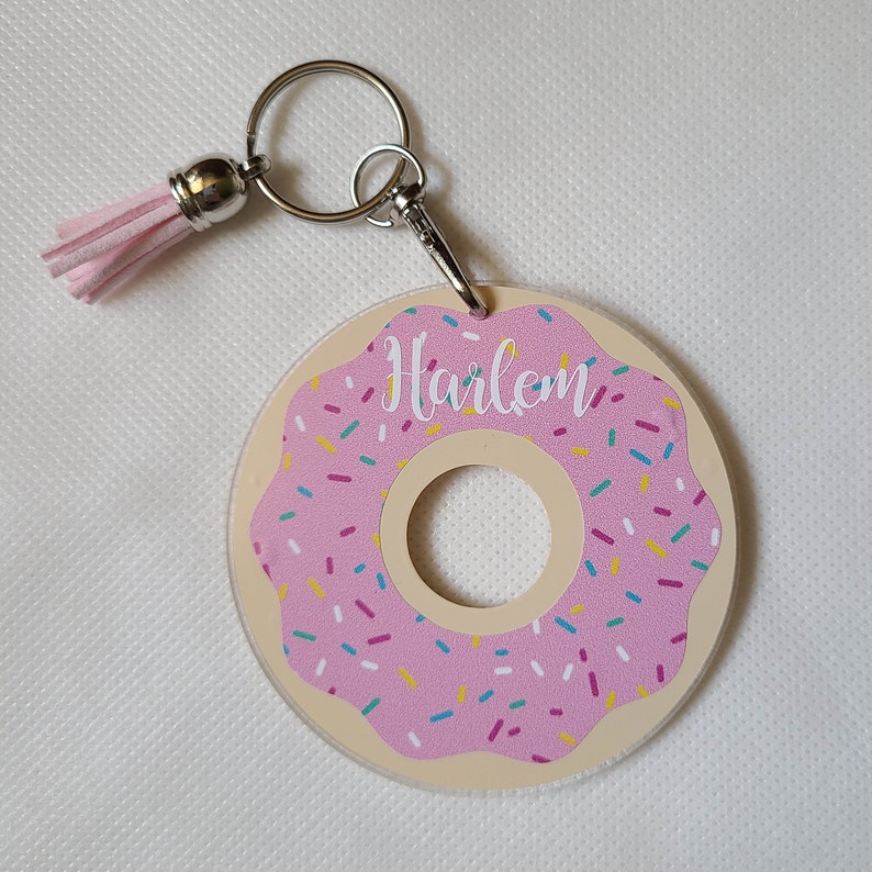 PERSONALIZED DONUT KEYCHAIN Donut Keychain Gift for Her - Etsy