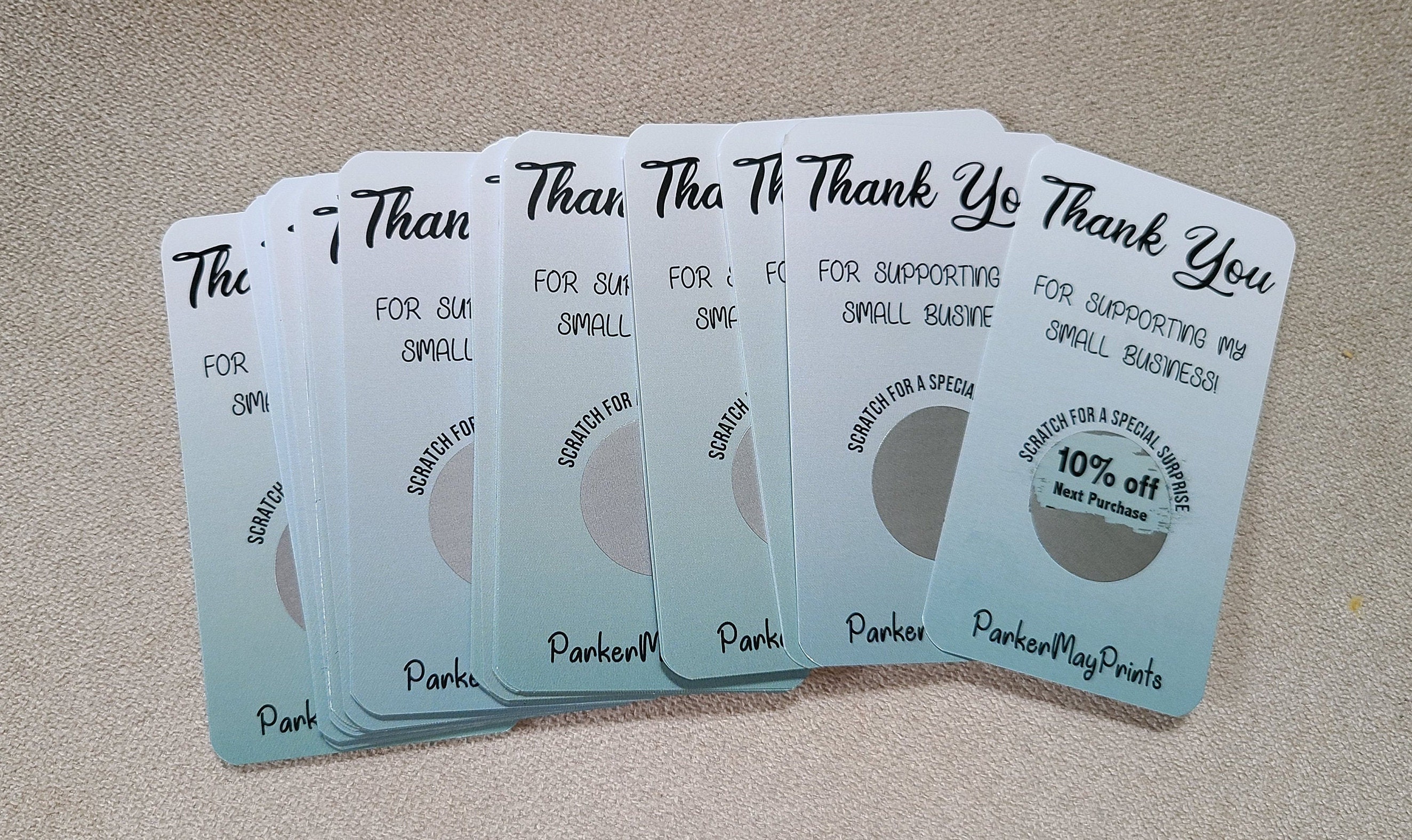 SCRATCH OFF CARDS Business Scratch Offs Thank You - Etsy