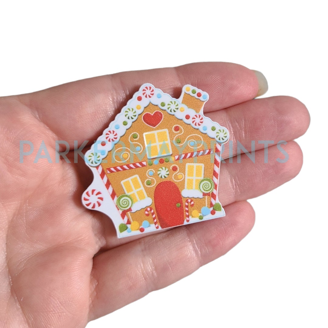 Gingerbread House Planar Resin Christmas Holiday Resin Flatback ...