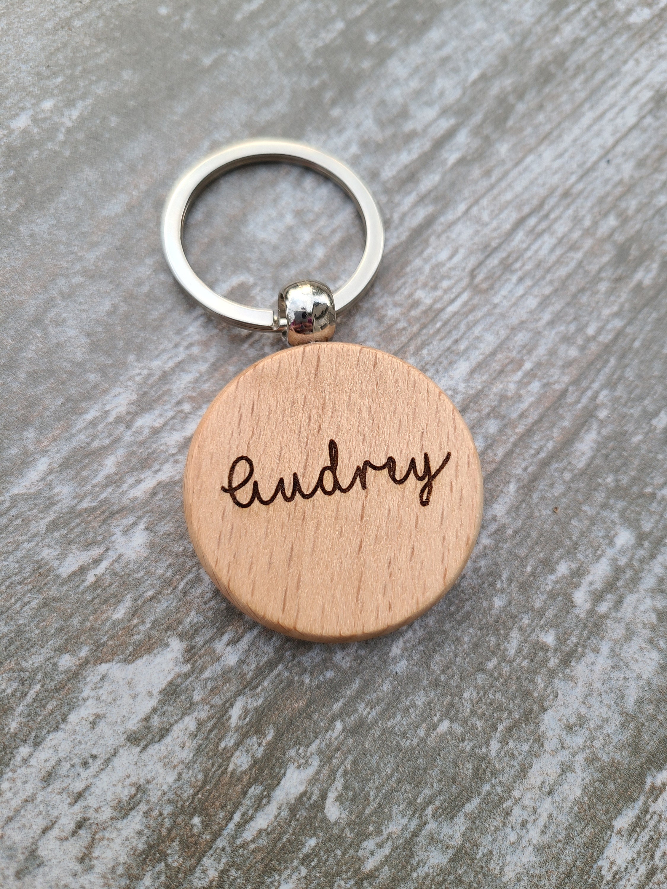 Custom Engraved Round Wood Keychain Engraved Gifts - Etsy