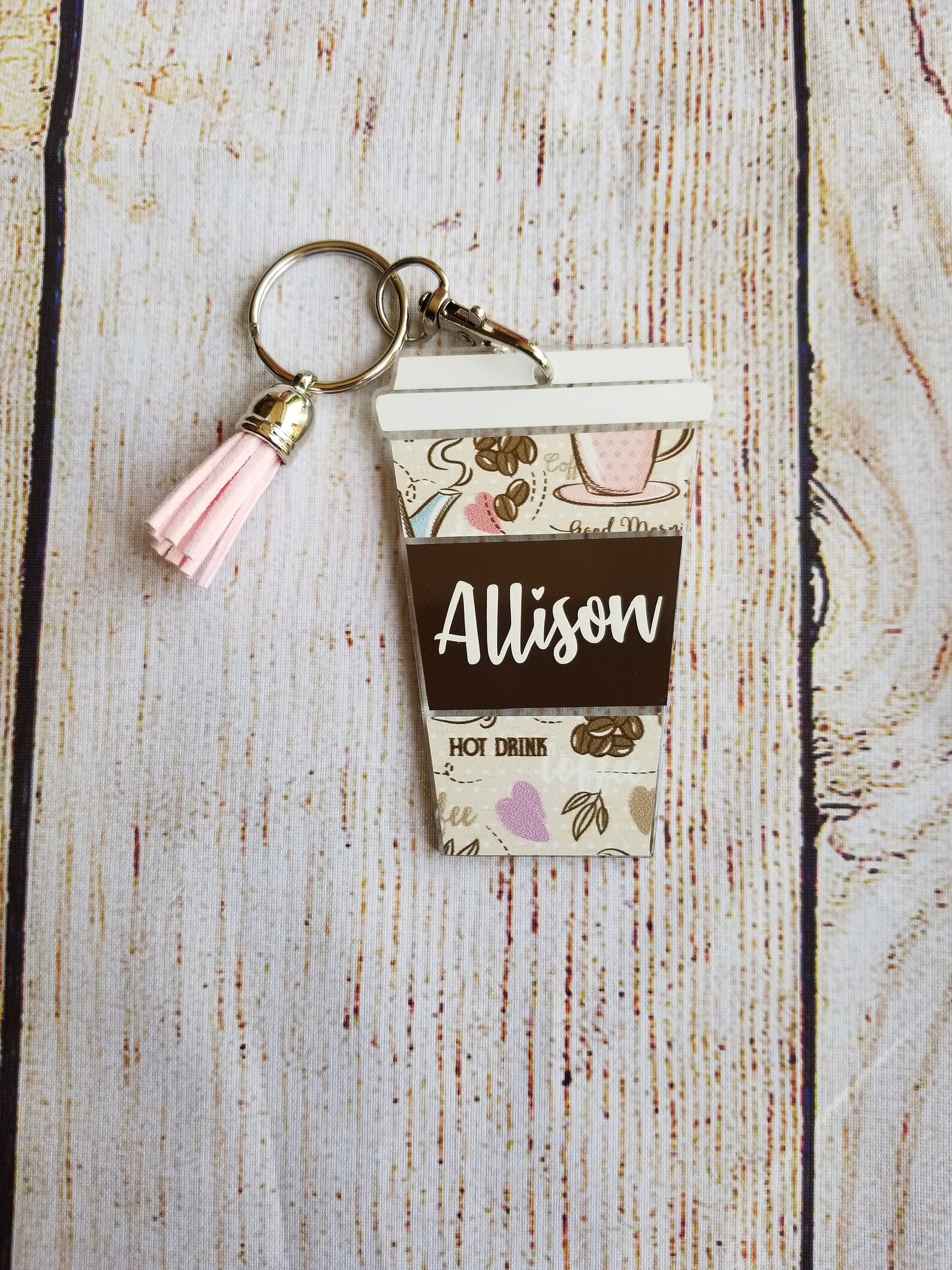 COFFEE KEYCHAIN | Coffee Lovers | Personalized Keychain | Gift for Her ...